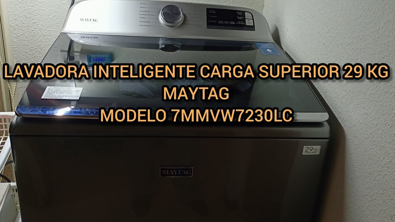 Lavadora inteligente carga superior 29 Kg MAYTAG (modelo 7MMVW7230LC ...