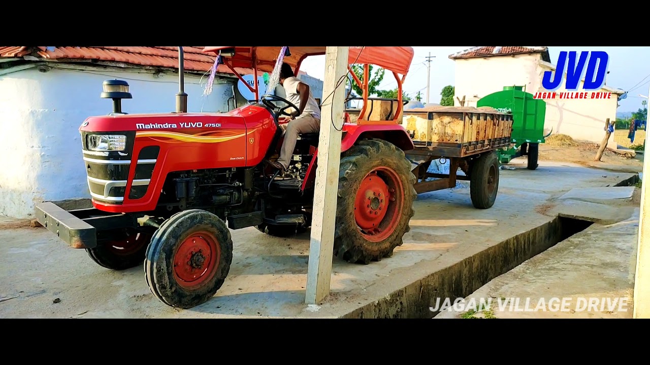 How to take reverse tractor with trailer | Tractor Loaded Trolley ...