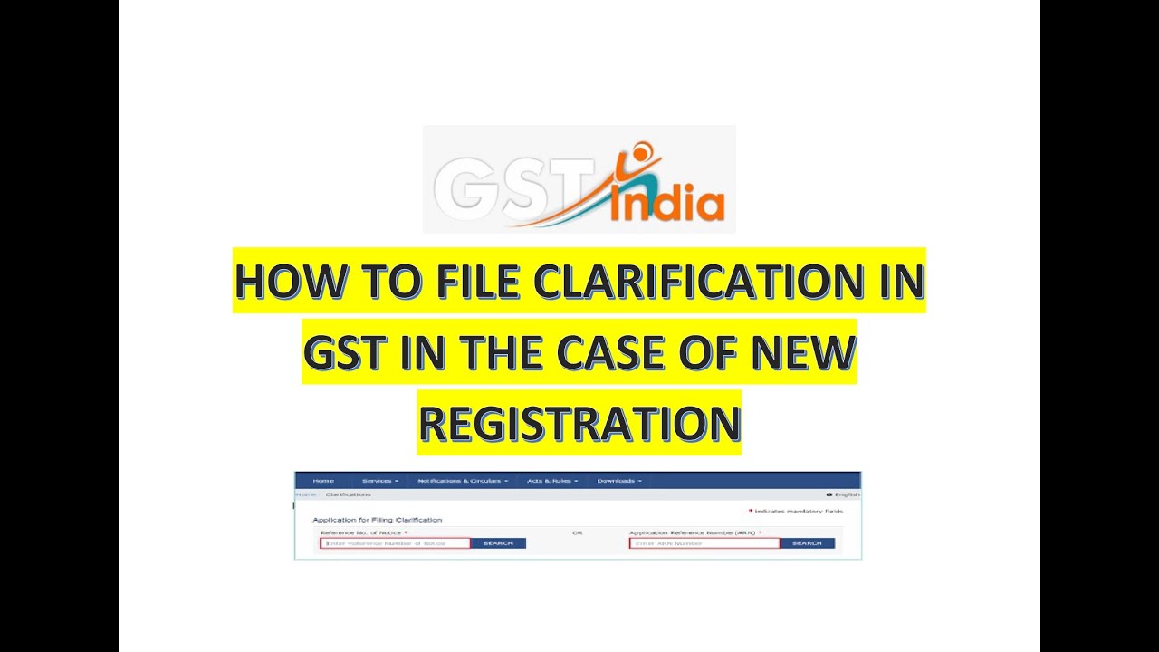 How to file Application for filling clarification command in gst || Gst ...