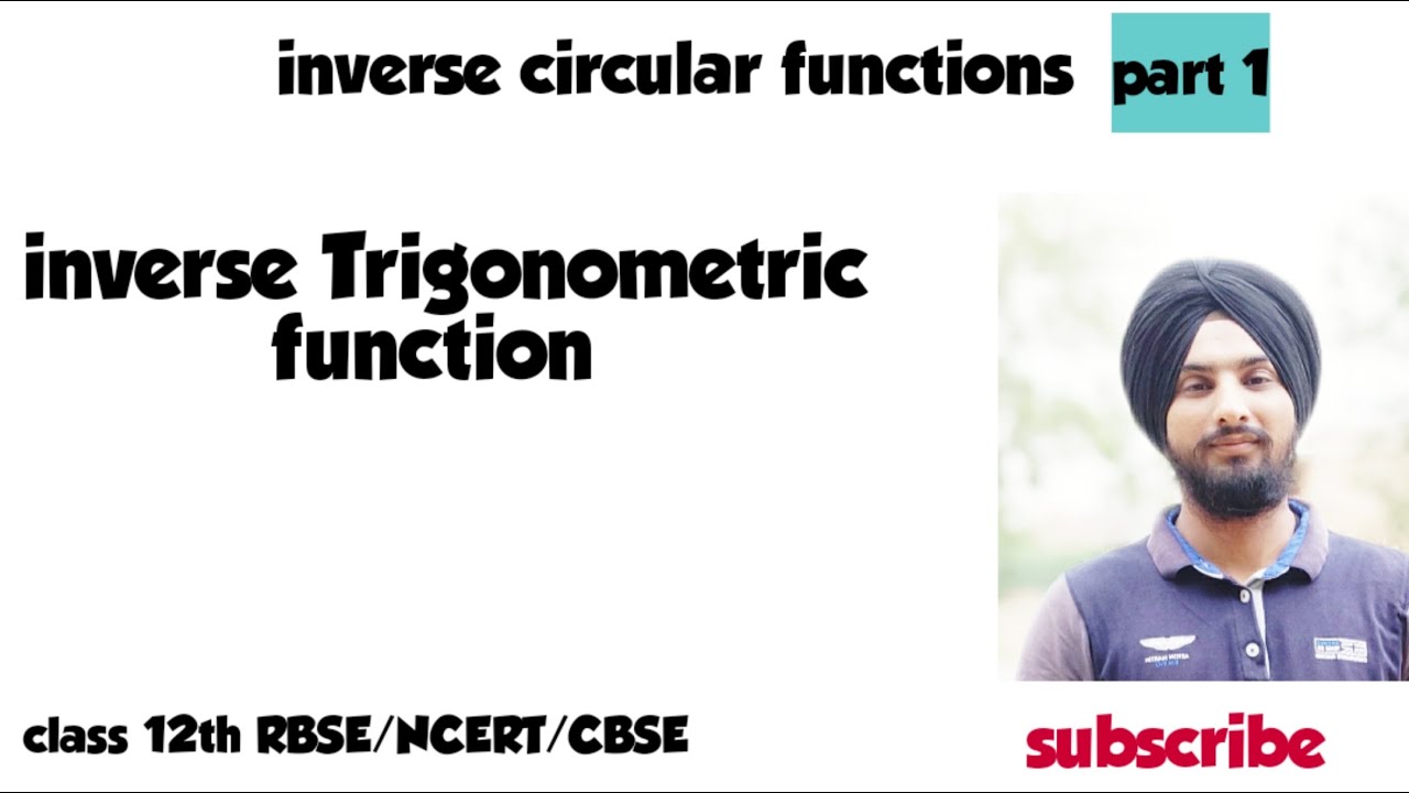 Inverse circular Functions | Domain प्रांत Range परिसर | graph of ...