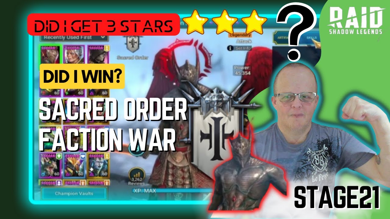 stage 21 Faction Wars Sacred Order crypt raid shadow legends - YouTube
