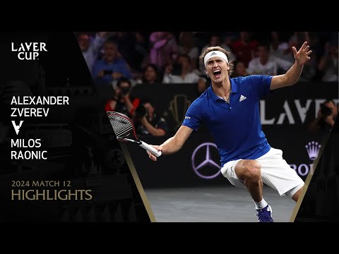 Alexander Zverev v Milos Raonic Laver Breaker | Laver Cup 2019 Final Match