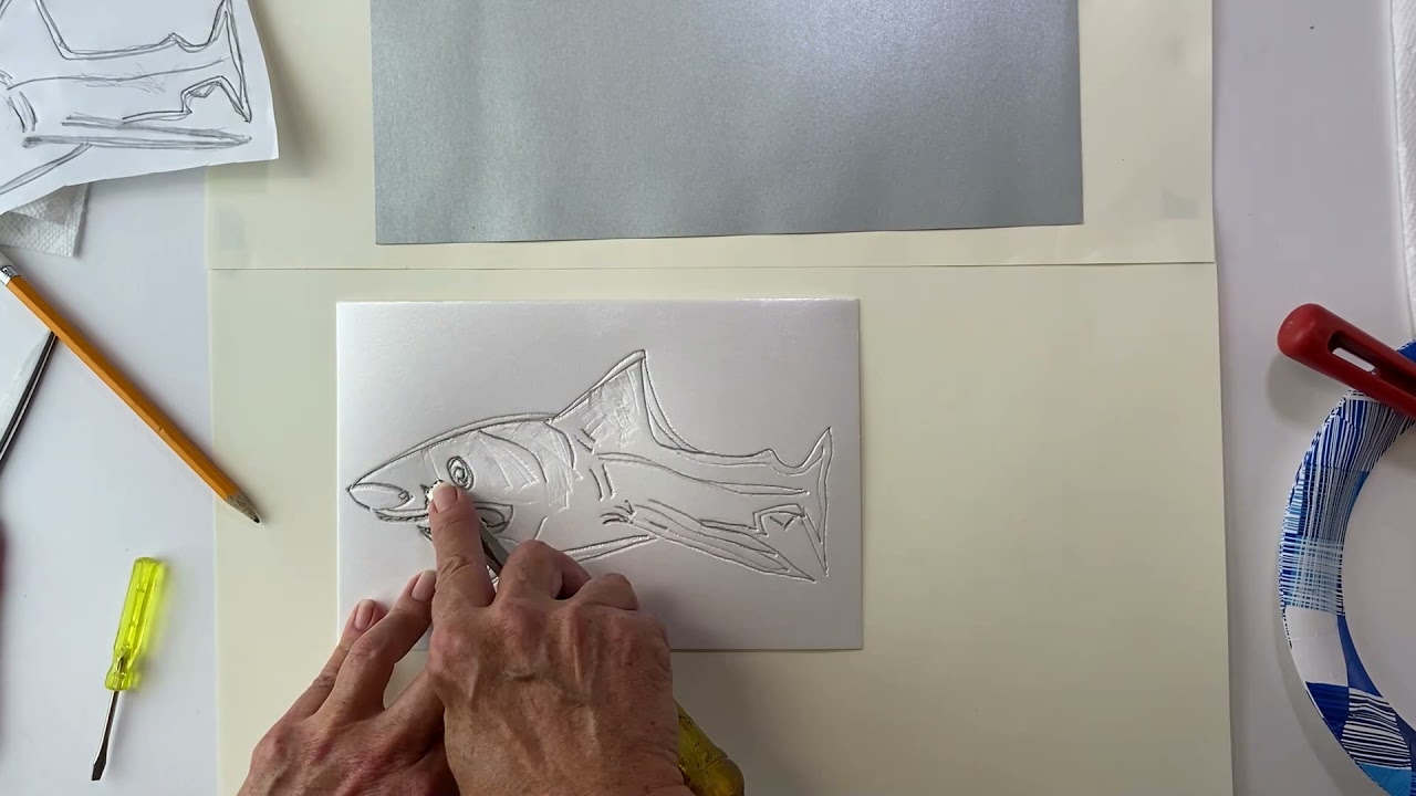 Time Lapse Art - Shark Print (Printmaking) - YouTube