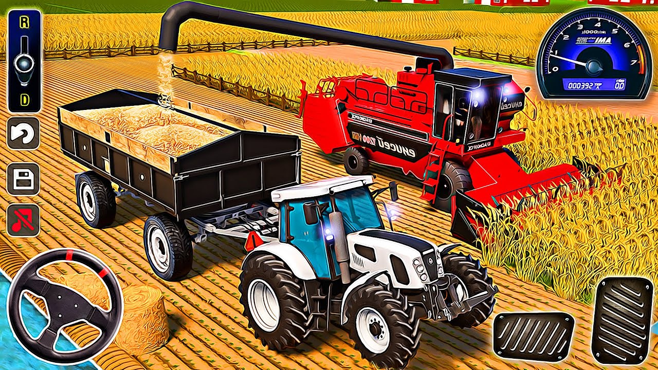 Farm Tractor Driving Simulator - Combine Harvester Game | Android ...