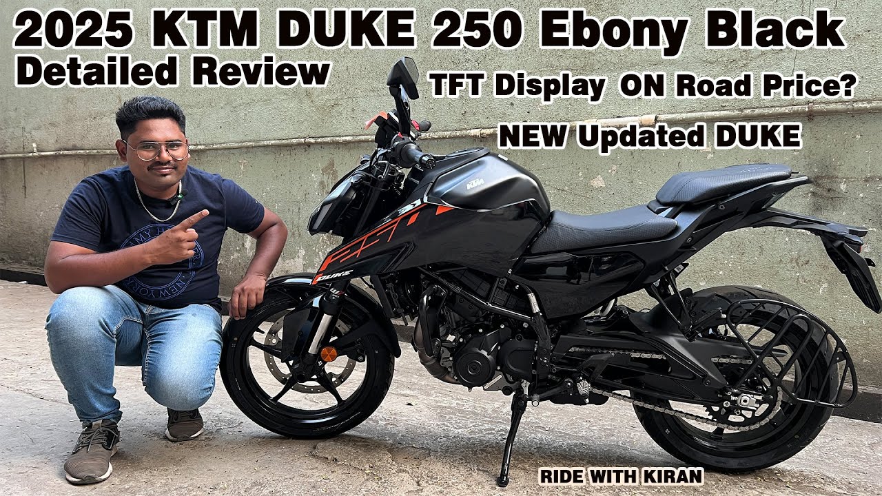 2025 KTM DUKE 250 Ebony Black Detailed Review | TFT Display | ON Road ...