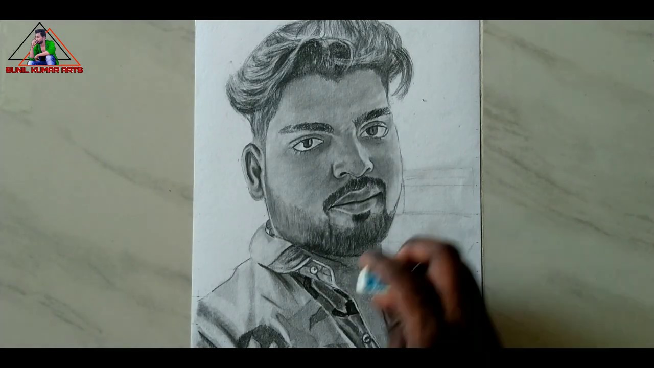 How to draw a portrait using greed method ।। draw a face ।। - YouTube
