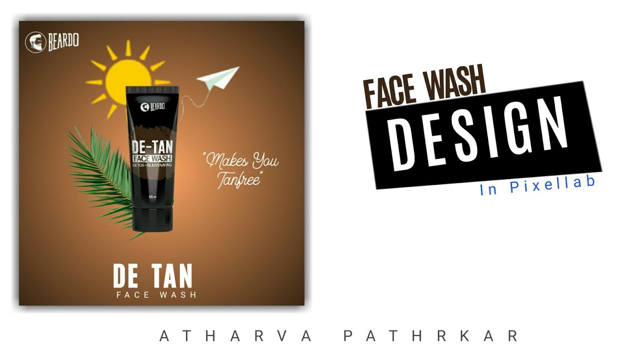 Make Professional face wash banner design in pixellab | free .plp file ...