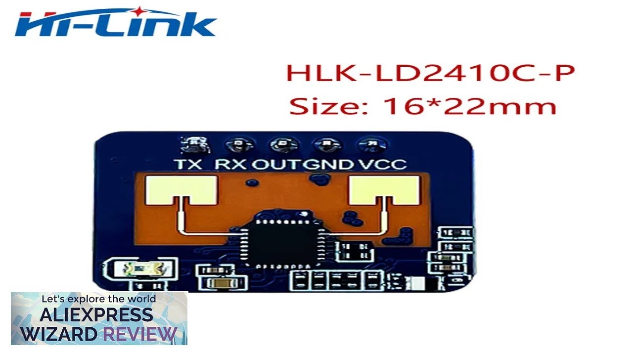 Hi-Link New Small Size HLK-LD2410C 5V 79mA High Sensitivity 24GHz Human ...