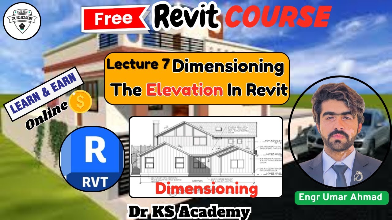 Dimensioning the elevation in Revit | Lecture 07 | Building Information ...