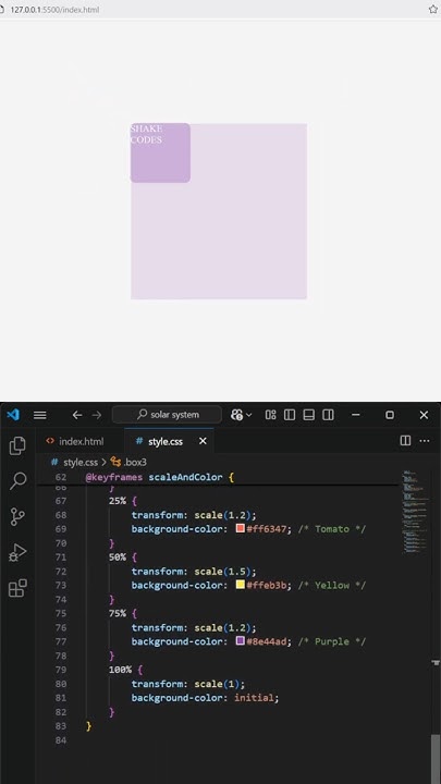HTML CSS animation with div - YouTube