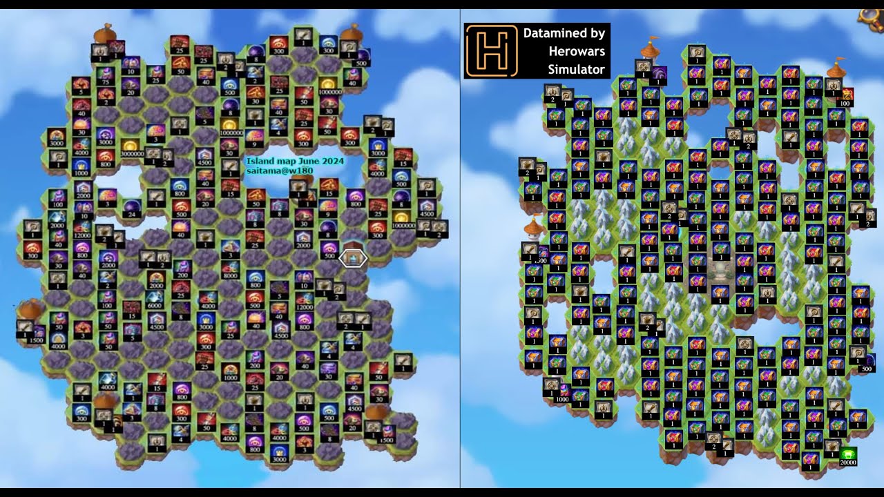 BEST SHORTEST PATH OF JUNE+JULY'24 MYSTERIOUS ISLAND MAP | HERO WARS FB ...