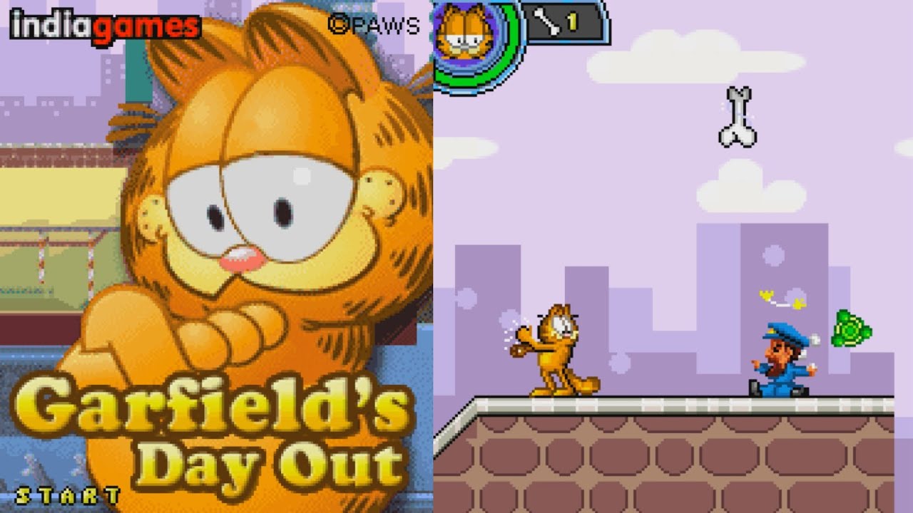 Garfield's Day Out JAVA GAME (Indiagames 2006) FULL WALKTHROUGH - YouTube