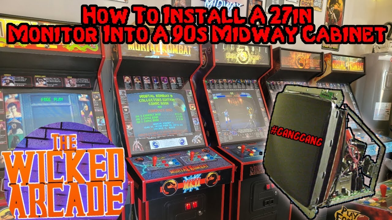 Installing A 27in Monitor In A Midway Cabinet - YouTube