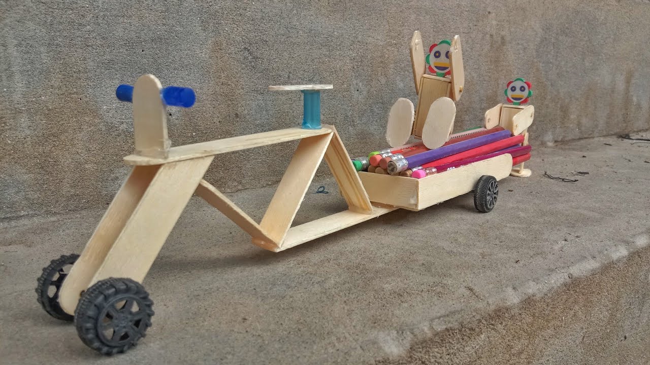 Awesome Idea ! Make A Cycle Rickshaw With Robot - Ice Cream Trolley ...