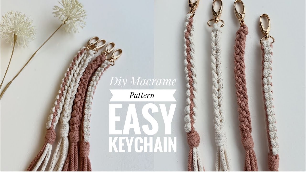 DIY Macrame Keychain/Easy Macrame Pattern For Beginners/Łatwy Brelok ze ...