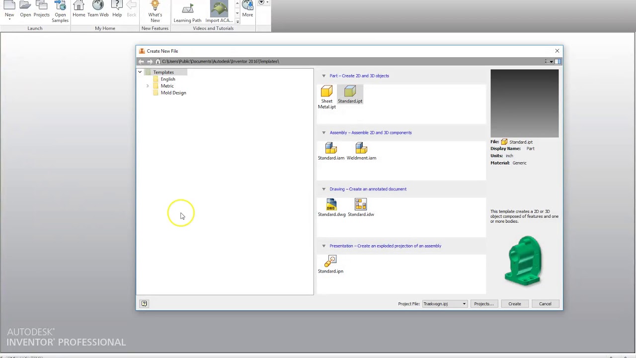 Inventor Professional Assemble 1 Projects - YouTube