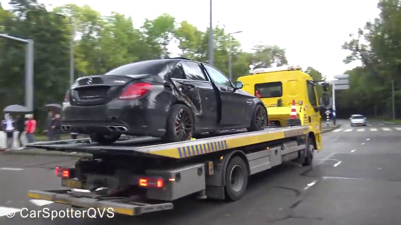 Mercedes C63S AMG HARD CRASH - YouTube