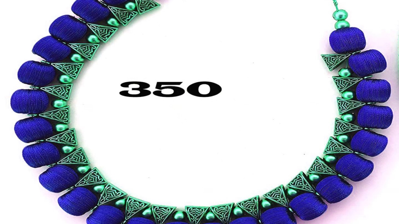 Silk Thread Necklace Cost//Thread Necklace Cost // DIY Silk Thread ...