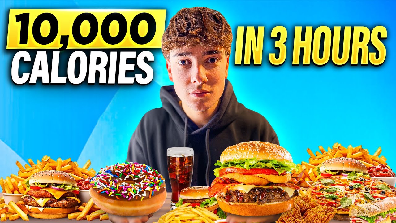 I Tried 10,000 Calorie Challenge In 3 Hours - YouTube