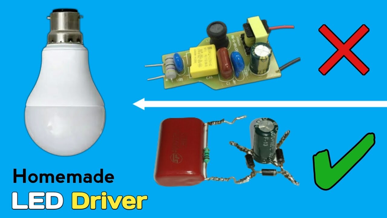 Homemade LED Driver | How to make LED Bulb Driver | LED bulb ke driver ...