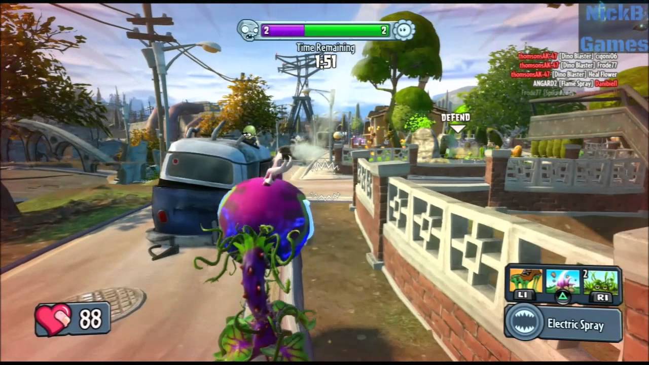 Plants vs Zombies Garden Warfare Game Play PS3 - Power Chomper (Chomper ...