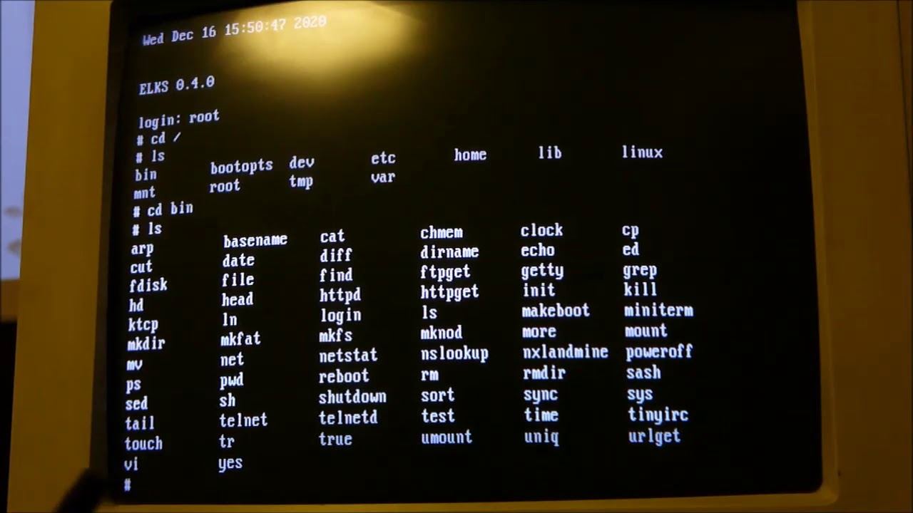 Современный Linux на 8086! Запуск ELKS на Amstrad PC2086. - YouTube
