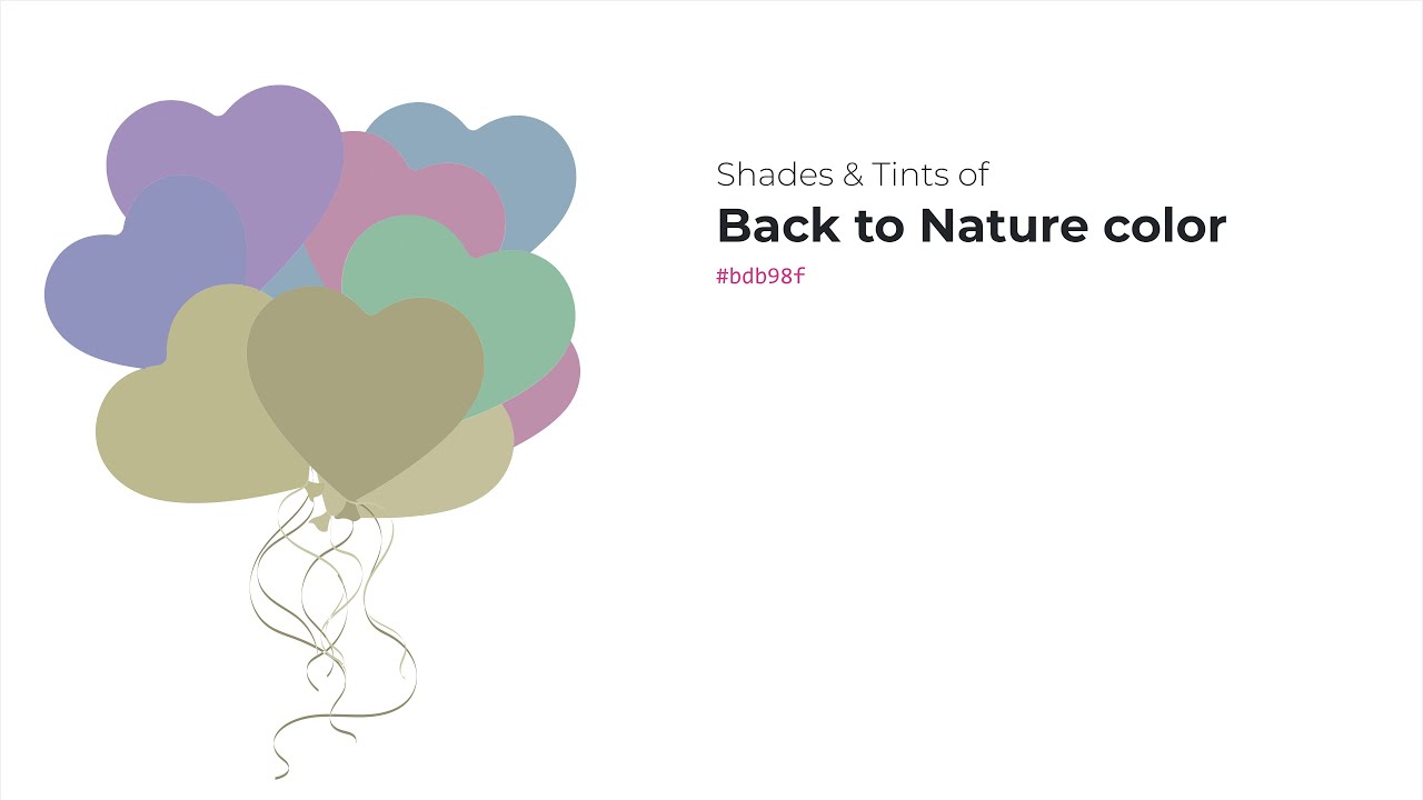 Shades & Tints of Back to Nature color #bdb98f A Warm Green color # ...