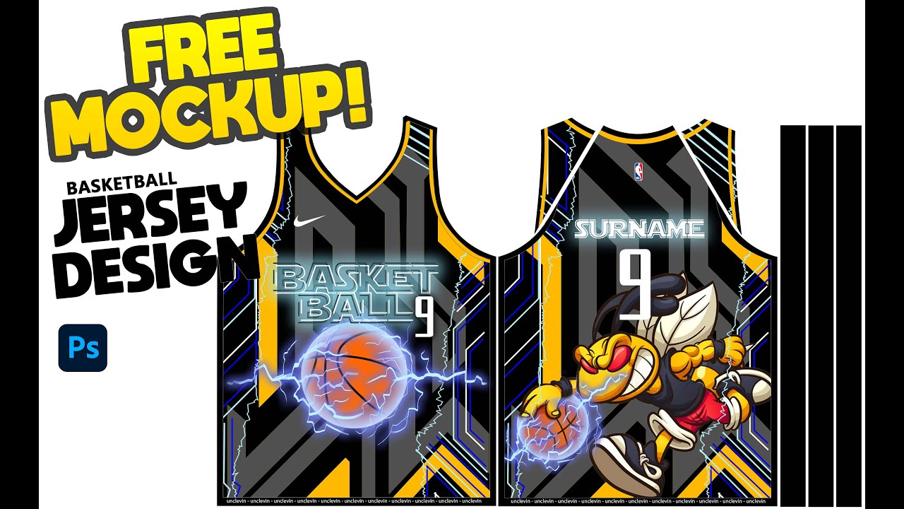 FREE! Jersey mockup nba cut hornets design | 3 minutes Video | Psd file ...