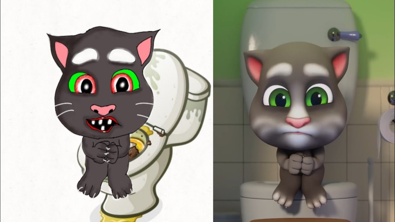 Laugh with my Talking Tom - funny cartoon meme drawing video - YouTube