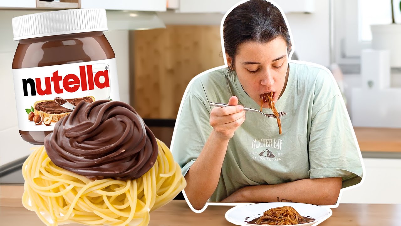 FACCIAMO LA PASTA CON LA NUTELLA! E' BUONA? - YouTube