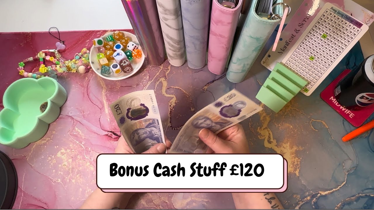 Bonus Cash Stuff of £120 | Gifted Money | UK Cash Stuffer - YouTube
