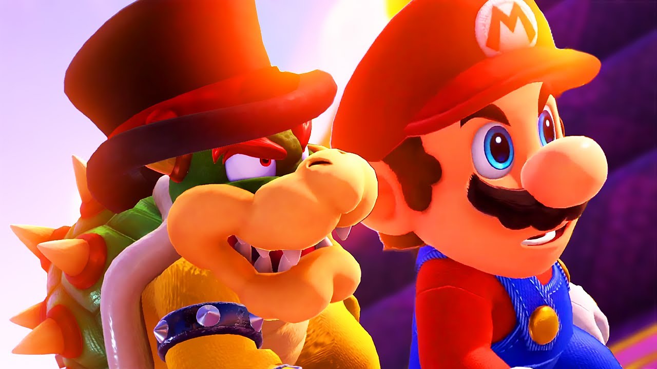 Super Mario Odyssey - Mario vs Bowser (Splitscreen Race) - Part 1 - YouTube