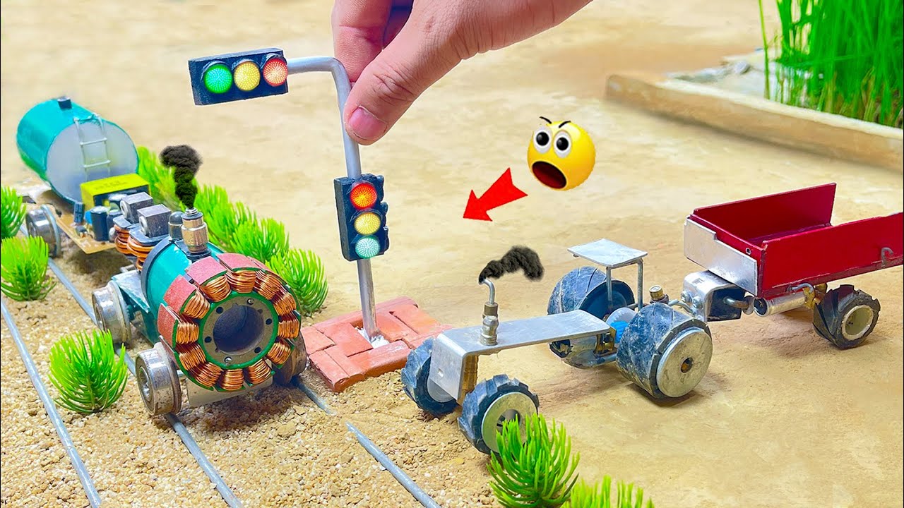 homemade tractor heavy truck / mini train traffic light project ...