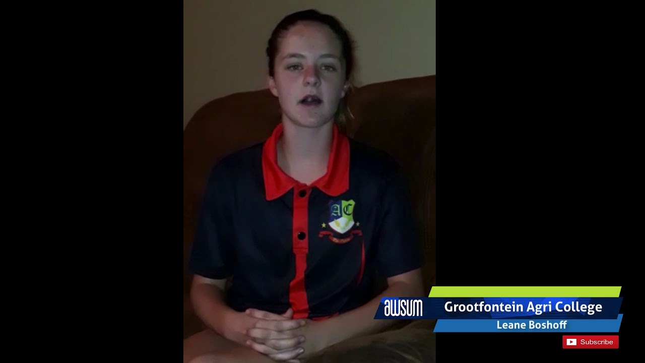 Kyk wat het Grootfontein Agri College se atletiekkaptein te sê oor die ...