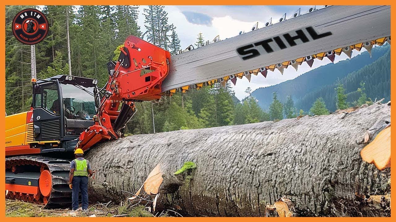 Extreme Dangerous Biggest Chainsaw Cutting Tree Machines | Dangerous ...