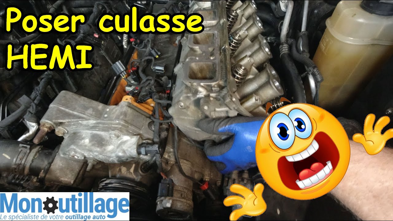[COMMENT REPOSER UNE CULASSE SUR MOTEUR HEMI] - YouTube