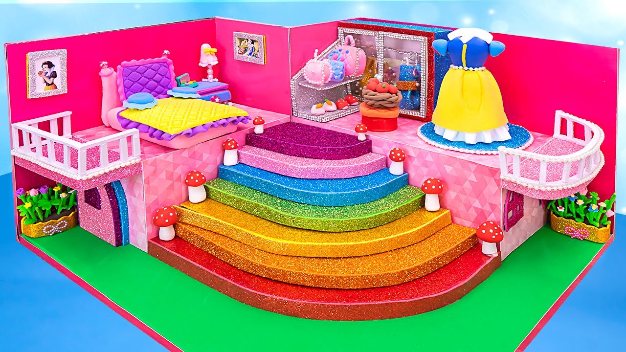 How to Build Snow White Bedroom from Cardboard and Crafts Princess ...