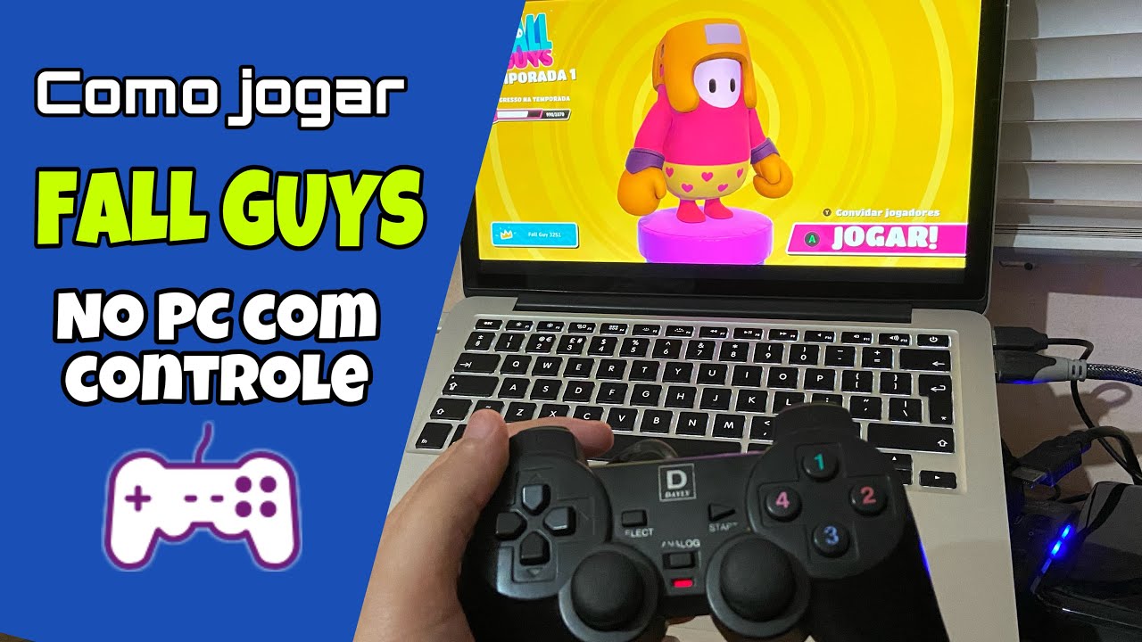 Como jogar FALL GUYS no PC com controle - YouTube