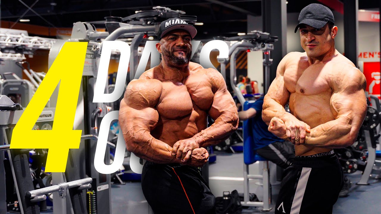 POSING y ENTRENO de BRAZOS con un 2 VECES OLYMPIA de 120KG *JUSTIN ...