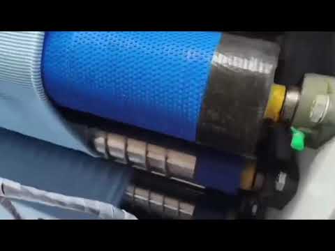 Rich Tech -   Grey Lycra fabric tensionless edge curling removeing machine.     #fabric #inspection 