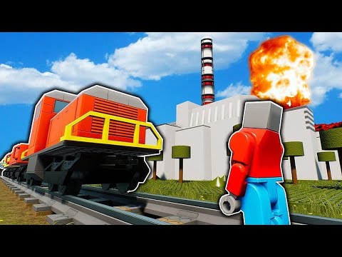 Cars vs Train (Brick Rigs) - YouTube