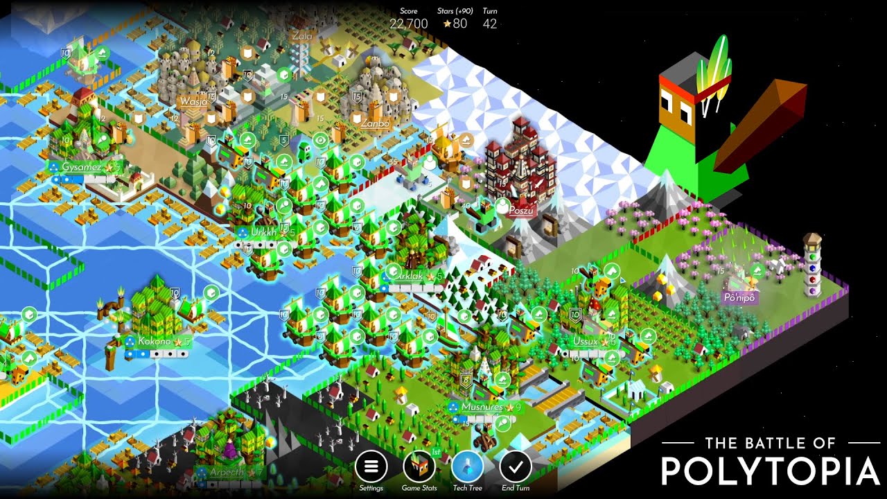 Polytopia - Domination Mode with Kickoo Tribe (Crazy Difficulty, 11 ...