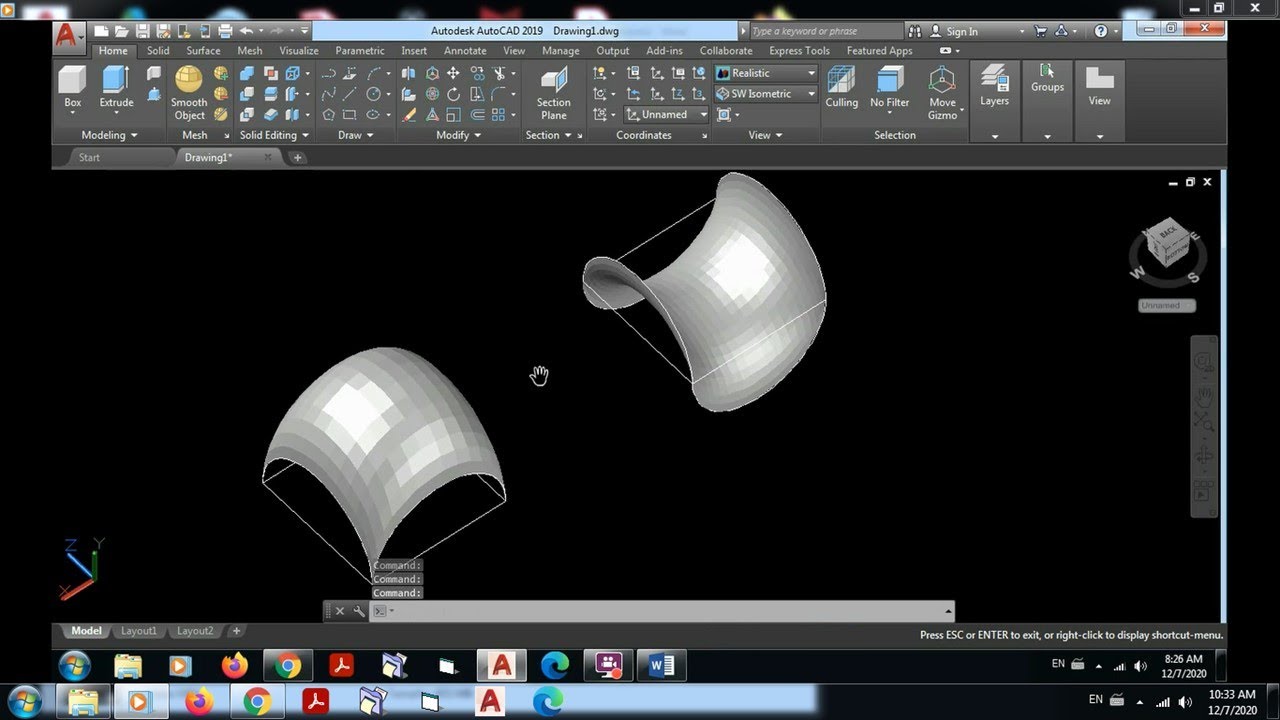 Clase 6 AutoCAD 3D Mallas ficha 2211975 Instructor Jorge Ivan ...