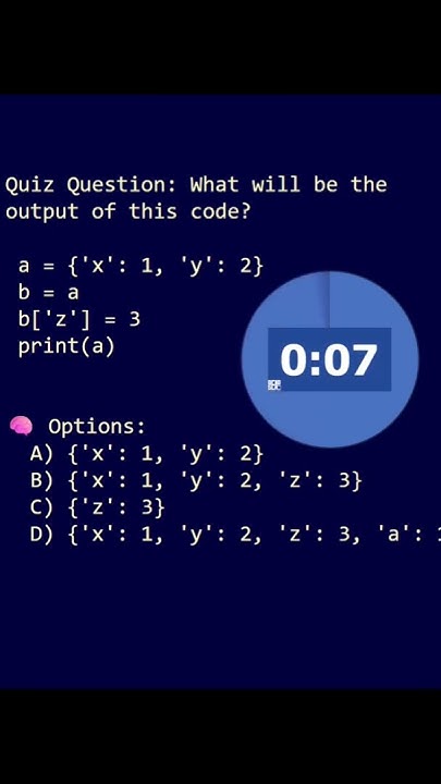 What Will Be the Output of This Python Dictionary Code? | Python Quiz for Developers #coding ...