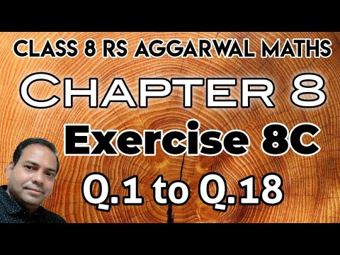 Exercise 8C class 8 RS Aggarwal Maths - YouTube