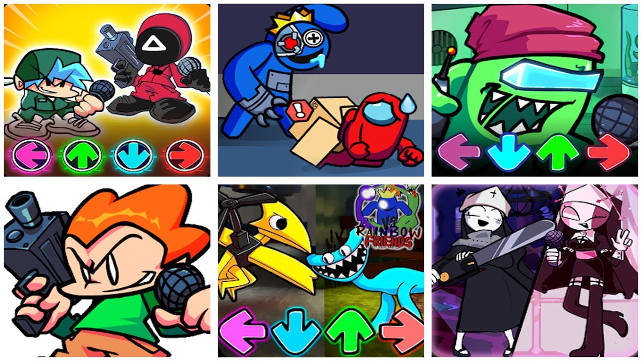 FNF Rainbow Friends, FNF Odd Friend, FNF Impostor V5, FNF Pico, FNF ...