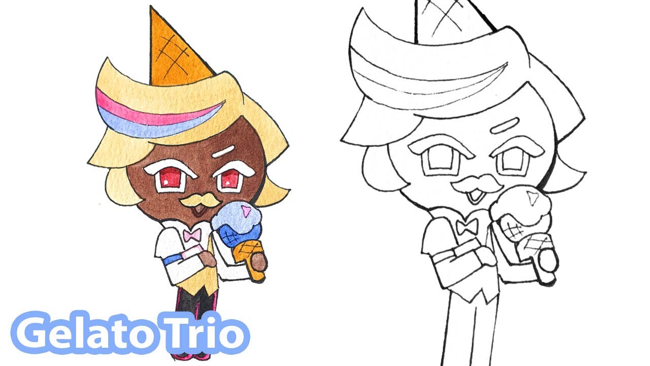 How to draw Gelato Trio | Cookie Run Kingdom - YouTube