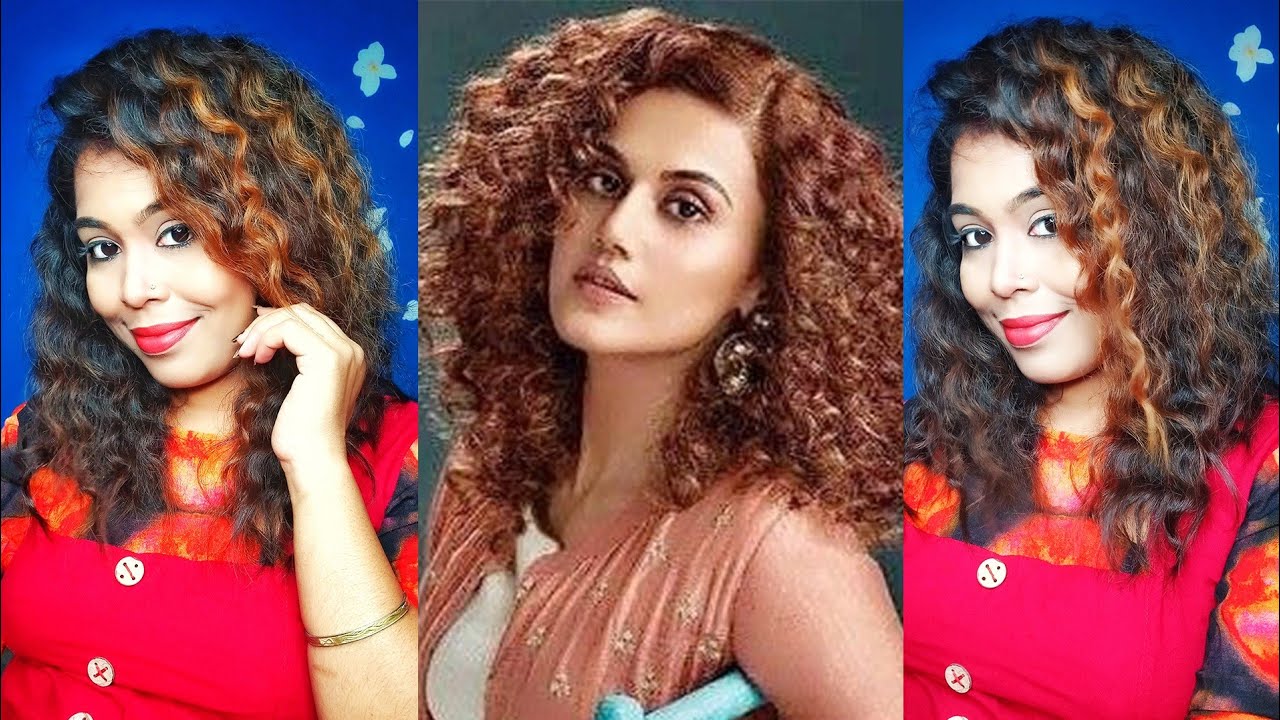 Taapsee Pannu inspired hair style. How to curl hair style. Rumpa ...