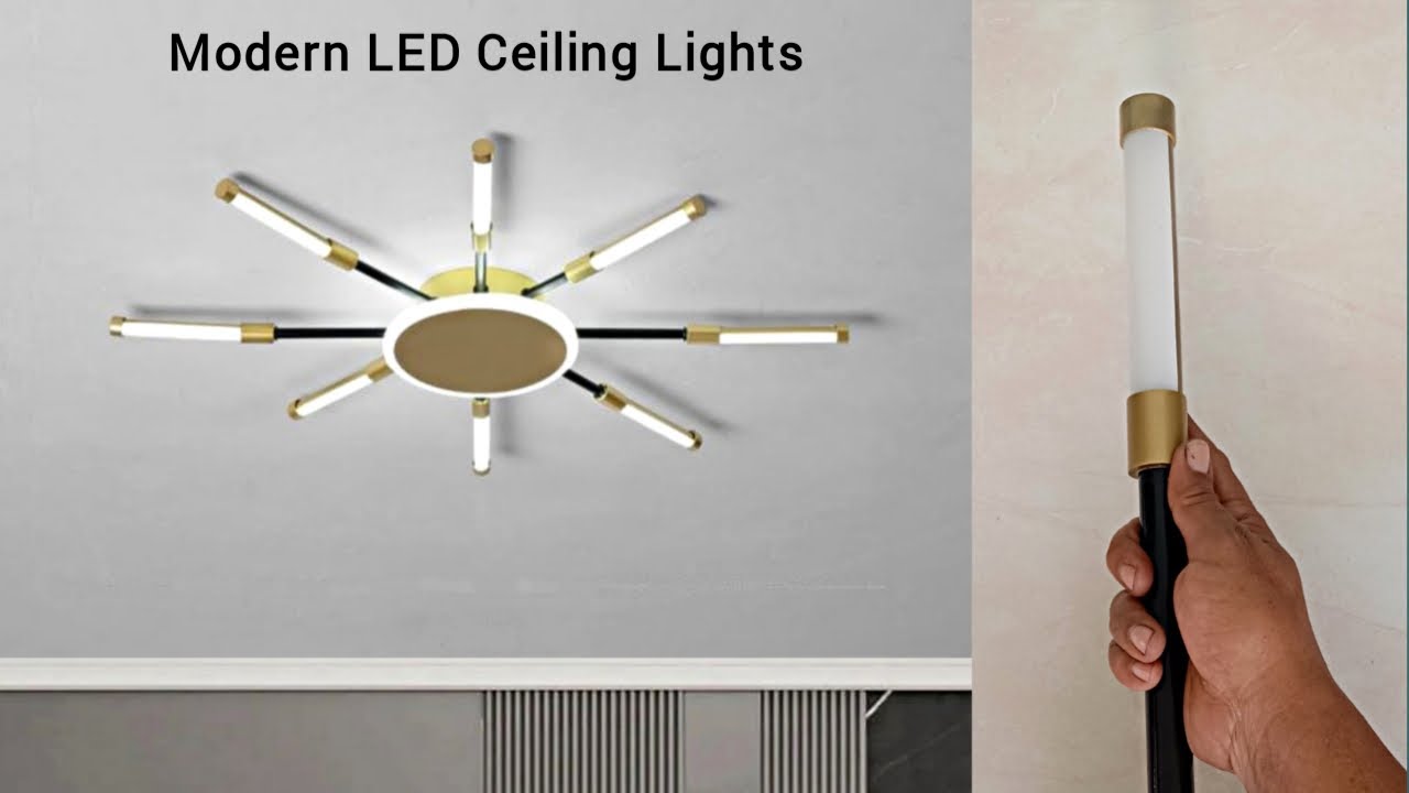 Modern LED Ceiling Lights, Decorative Lights from Used PVC Pipes, DIY ...