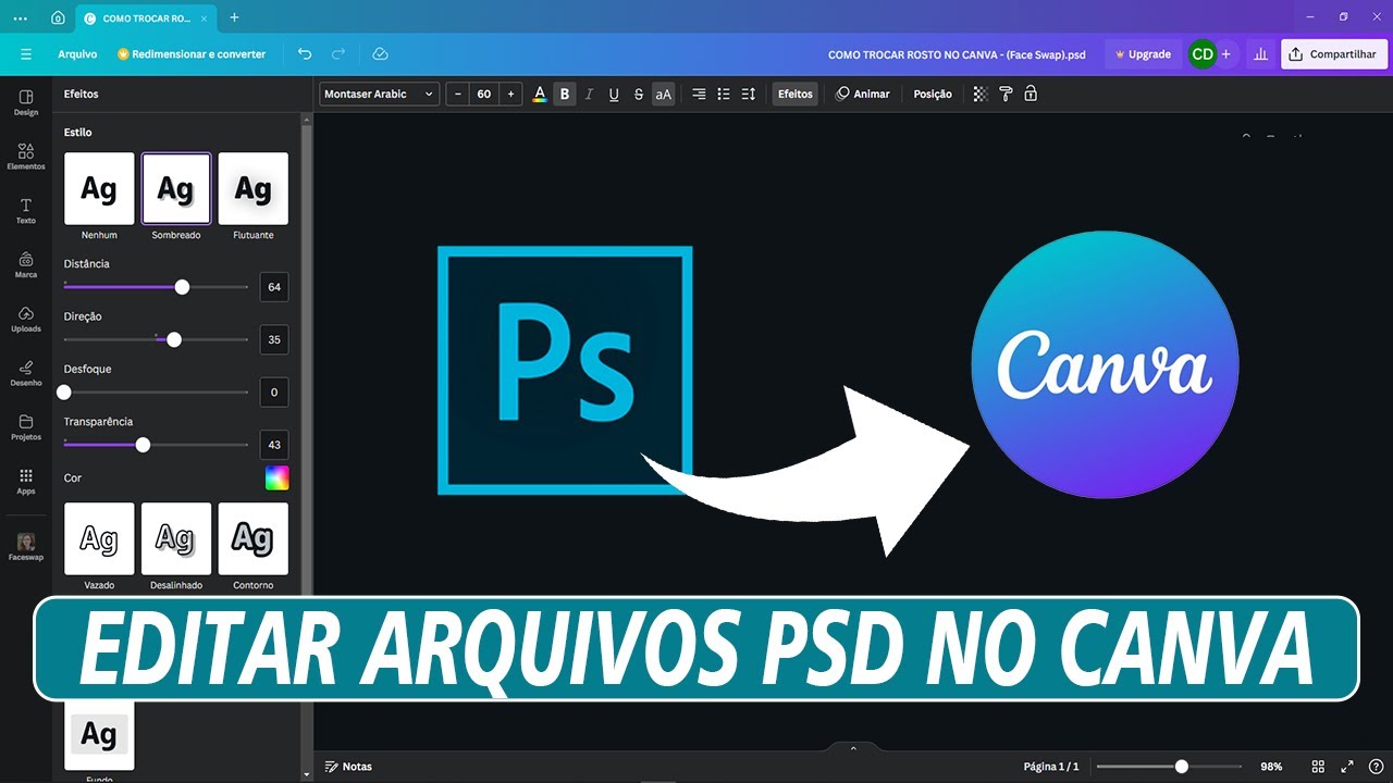 Como ABRIR e EDITAR Arquivos PSD (Photoshop) no CANVA - TUTORIAL ...